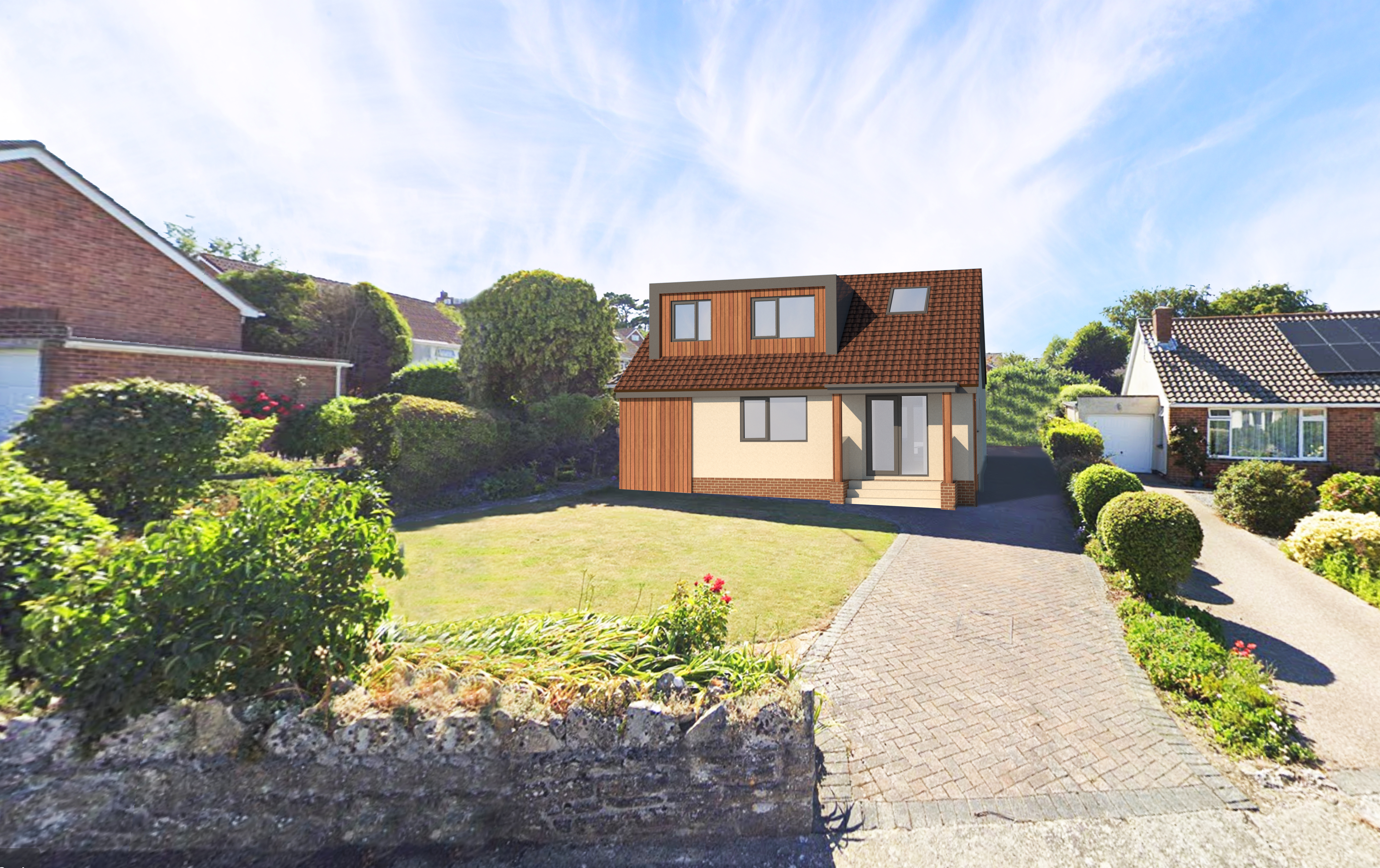 Roof and single storey rear extension, and porch infill, Swanage | Tom ...
